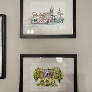 Savannah Georgia Forsyth Park Fountain Illustration Print - Etsy