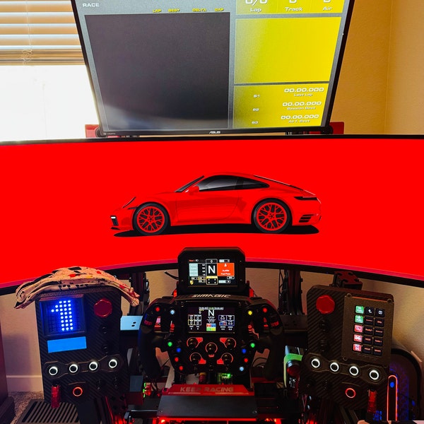 Sim Racing Flag Display & Mini Button Box – RGB LED Matrix for Simhub ...