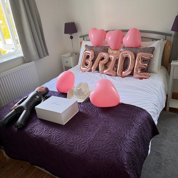 Bride Balloons HEN Party Shaadi Mubarak Foil Banner Self-inflating ...