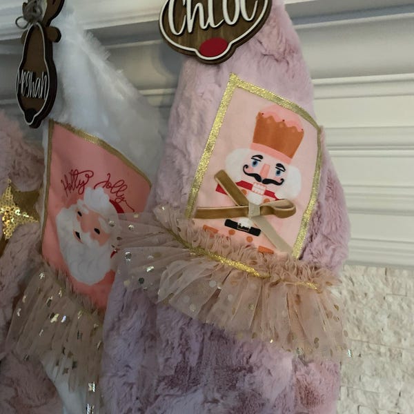 Nutcracker Stocking// Christmas Stocking//pink Christmas Stocking - Etsy