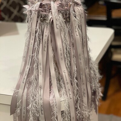 150 Ribbon Wedding Wands Send off Idea Ceremony Exit Ribbon Wedding ...