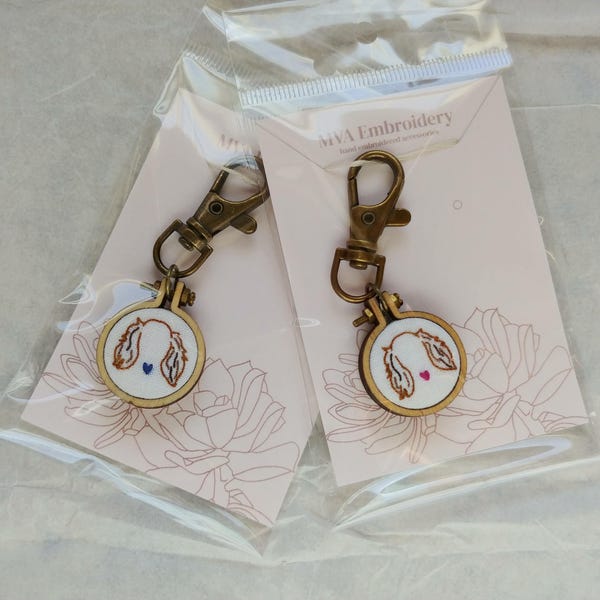 Mini Embroidery Tulip Keychain - Etsy