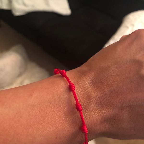 7 Knots Red Protection Bracelet, Red String Bracelet, 7 Knots Anklet ...
