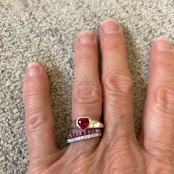 Beautiful Ruby Ring - 925 Sterling Silver Ring - Charm Ruby Ring ...