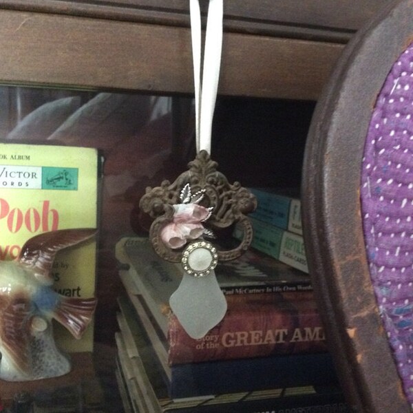 Quirky Found Object Mixed Media Collage Folk Art. Nesting Doll Riding a ...