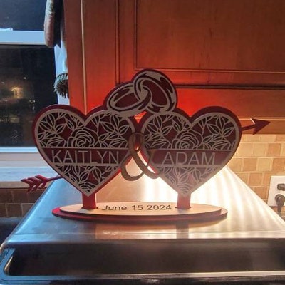 Wedding Hearts Digital SVG Design File Glowforge Laser Engrave - Etsy