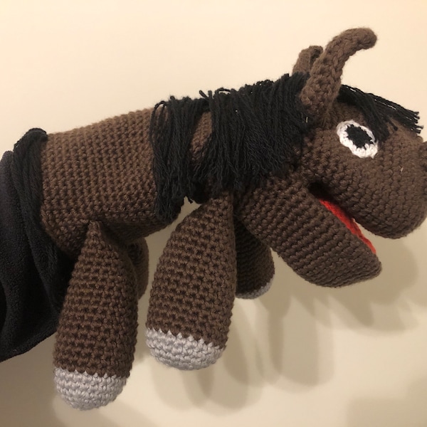 Crochet Pattern for a Dog Hand Puppet, Amigurumi Puppy Puppet Pattern ...