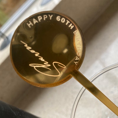 Double Layer Acrylic Cake Topper Name Acrylic 2 Colour Double Layered ...