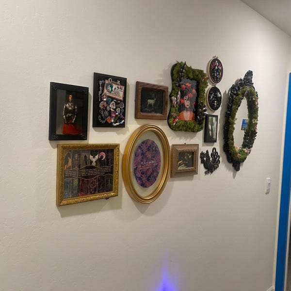 Abandoned Gothic Library Goth Vintage Books Wall Art, Bookish Oil ...