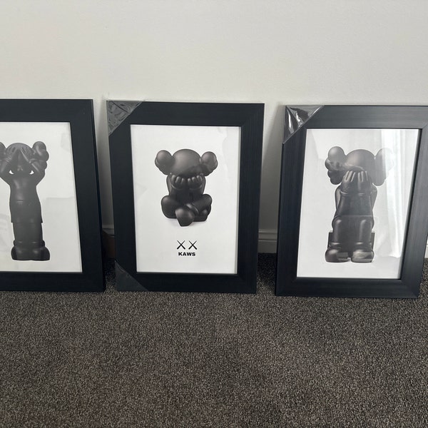 Kaws Poster, Set of 3 Graffiti Kaws Prints, Hypebeast Graffiti Kaws ...