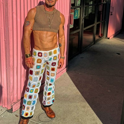 Pride Men, Colorful Men Clothes, Colorful Pants and Top, Pride Month ...