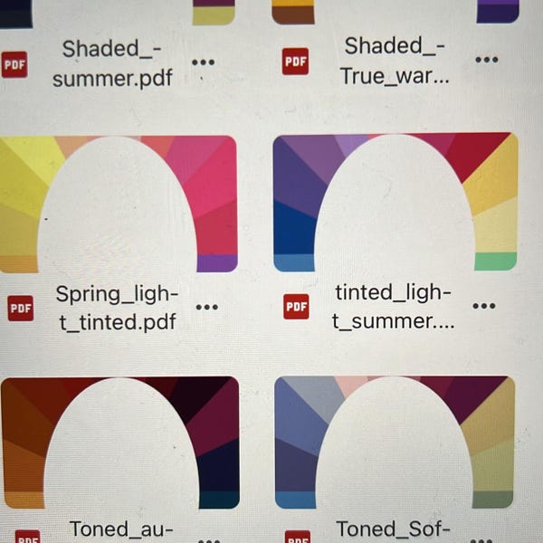 Color Analysis Kit Frames Passepartout - 80 Colors for Season - Diy and ...