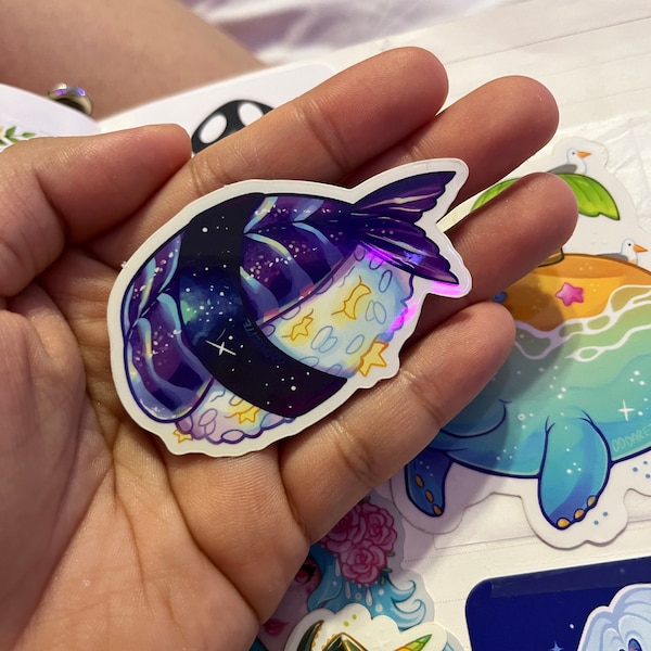 Space Sushi Stickers: Transparent Vinyl Decals - Japanese Food Art - Etsy