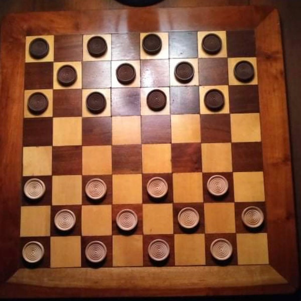 Qty 24 - 1.25" Wood Stacking Checkers Finished in Clear and Walnut, 12 ...
