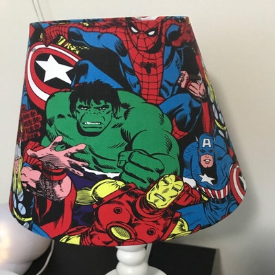 Marvel Lamp Shade. Thor, Captain America, Hulk, Ironman, Spiderman ...