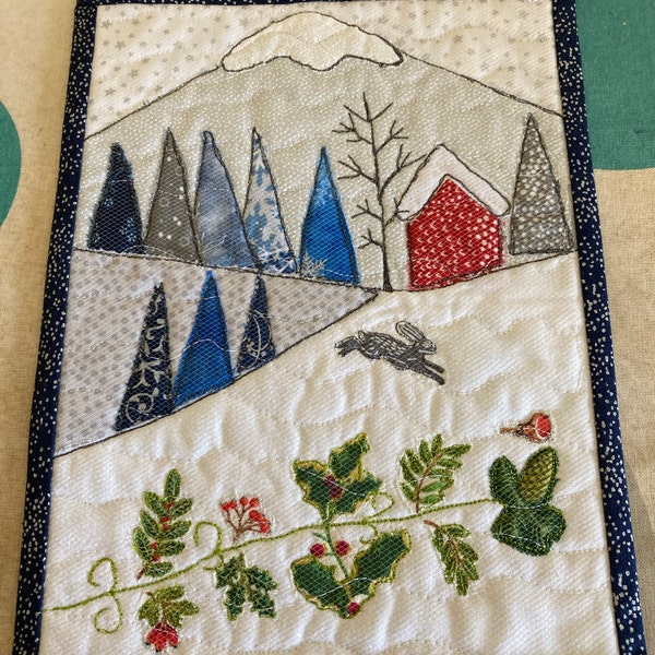 Winter Hare Mini Quilt Pdf Pattern - Etsy