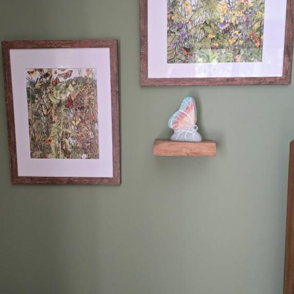 Walnut Floating Shelf, Live Edge Shelf ,custom Wood Shelves, Rustic ...