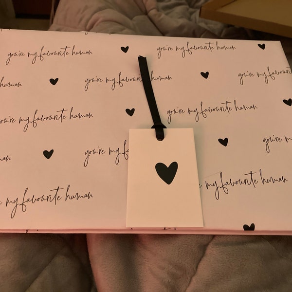 You're My Favourite Human Wrapping Paper, Valentine's Day, Anniversary ...