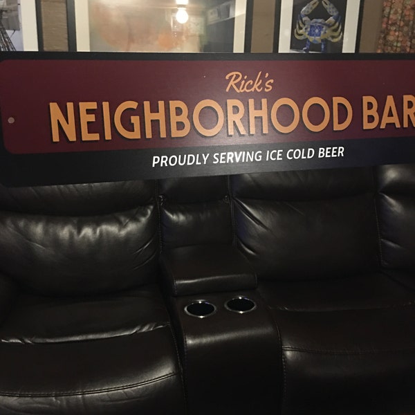 Family Neighborhood Pub Sign, Personalized Family Name Bar Sign, Custom ...