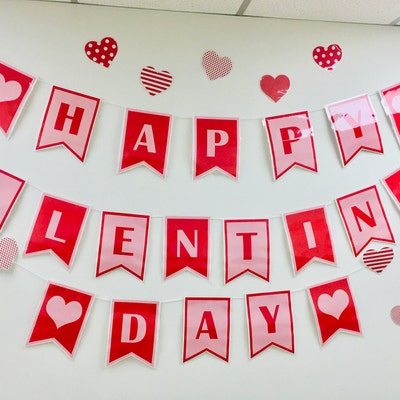 Happy Valentines Day Banner, Printable Photo Prop Banner, Valentines ...