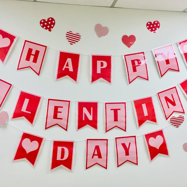 Happy Valentines Day Banner, Printable Photo Prop Banner, Valentines ...