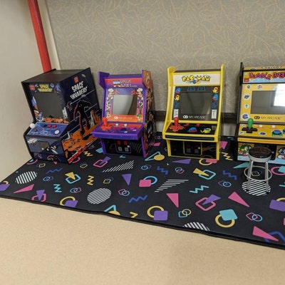 Retro Arcade Carpet, Indoor Outdoor, Memphis Design Area Rug, 80s 90s ...