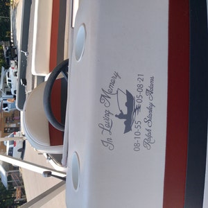 In Loving Memory Fisherman in Boat Vinyl Decal Name Dates Custom ...