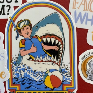 Positive Vintage Sticker Funny Vinyl Sticker Shark Sticker - Etsy