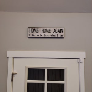 Home, Home Again, I Like to Be Here When I Can Shabby Wood Sign Pink ...