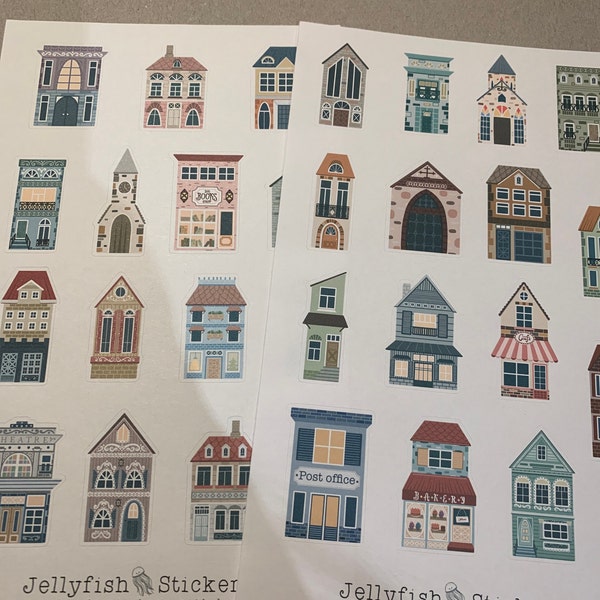 Building Sticker Set - Journal Stickers, Planner Stickers, Stickers ...