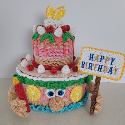 Cake XL Amigurumi Crochet Pattern Birthday Present - Etsy
