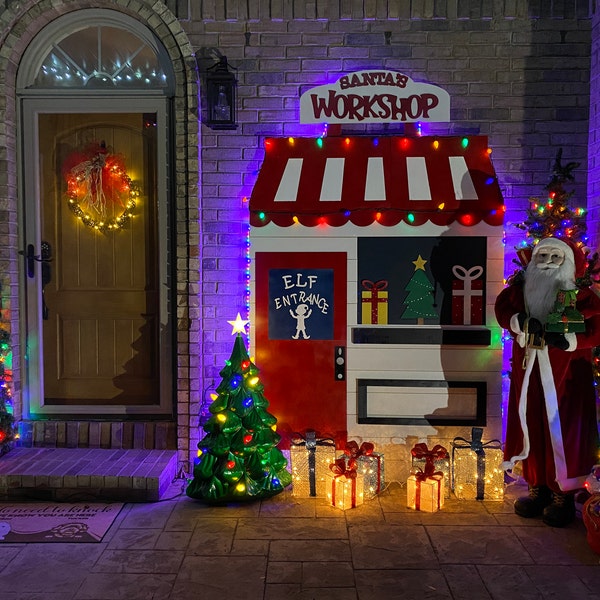 Santa's Workshop Laser Cut File, Christmas Laser Design SVG, Santa ...