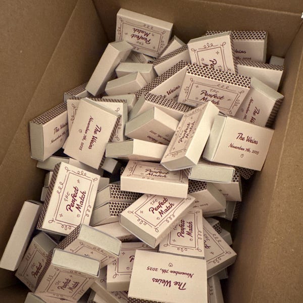 Double-sided Printing Matchboxes Custom Matches Wedding Favors Custom ...