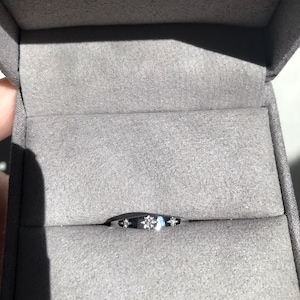 Star Setting Diamond Stacking Ring / 14k Gold Dainty Delicate | Etsy