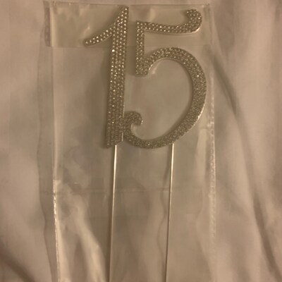 Large Real Rhinestone Number 15 Quinceanera Anniversary Cake - Etsy
