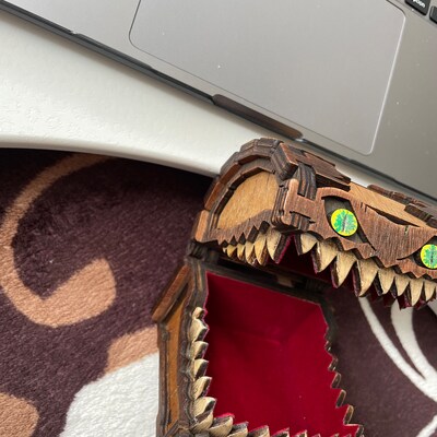 Handmade Wooden Twist Lock Storage Box Rustic Dice Box Small Trinket ...