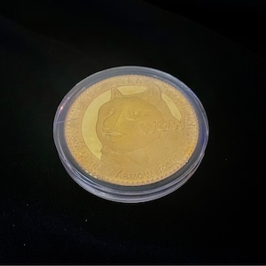 Dogecoin Doge Coin Doge Crypto Cryptocurrency Physical Colored Gold ...