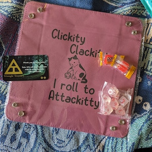 Cat DND Dice Tray / Flat Pack Multiple Colors - Etsy