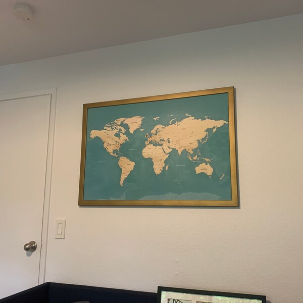 Push Pin World Map Poster Pink World Map World Map Push Pin Print ...