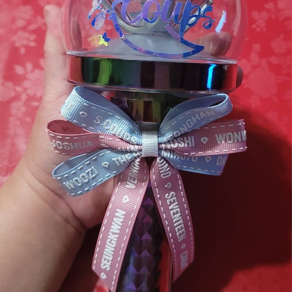 SEVENTEEN SVT Caratbong Ribbon Bow Keychain Pendant Light Stick Lanyard ...