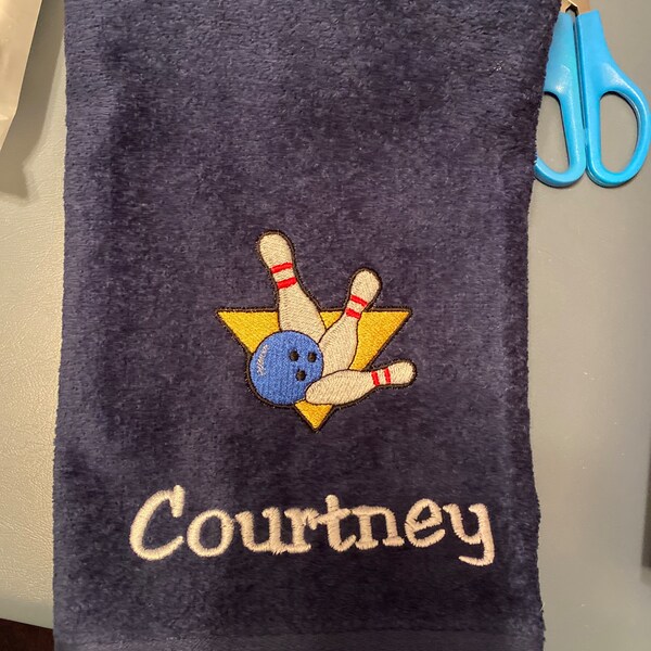 Personalized Bowling Towel, Bowling, Bowling League Towel, Bowling Team ...