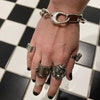 Chain Link Ring Punk Chain Ring Thick Band Ring Large Statement Ring ...