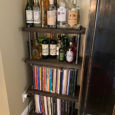 Steampunk Book Shelf Industrial Bookcase Wooden Book Case - Etsy
