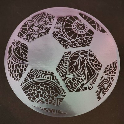 Soccer Football Mandala Zentangle SVG Laser Cut File CNC - Etsy