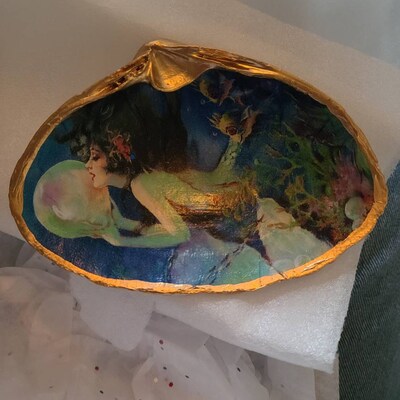 Decoupage Clam Shell, Music Notes Beach Decor, Handmade Ring Dish - Etsy