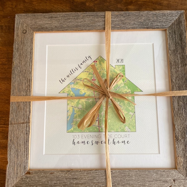 Personalized Housewarming Gifts, Personalized Home Map, First Home Gift ...
