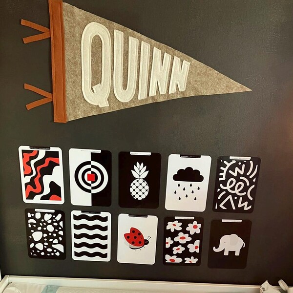 Custom Felt Name Flag Pennant Personalised Name Flag Banner ...