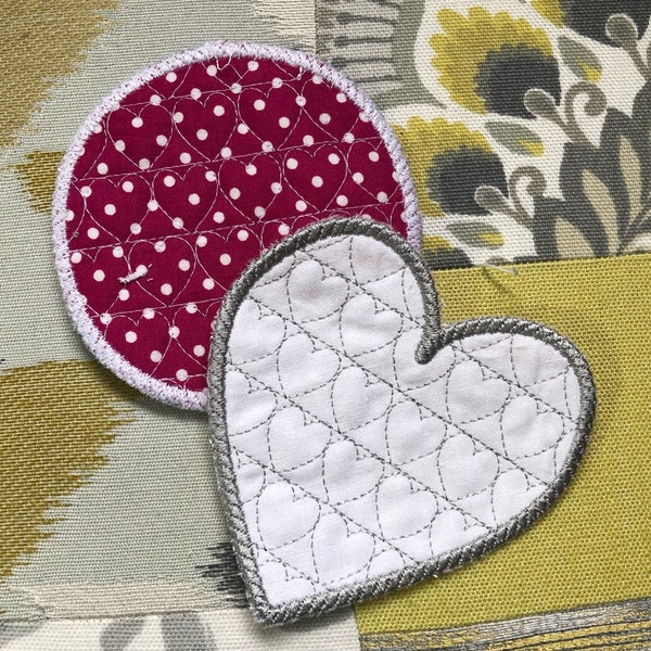 2x Shapes of Reusable Make up Pads for 4x4 and 8x12 Hoops. in the Hoop ...