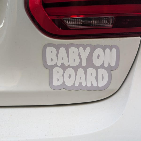 Aesthetic Baby on Board Bumper Magnet | Gift Idea Car Magent Decal ...