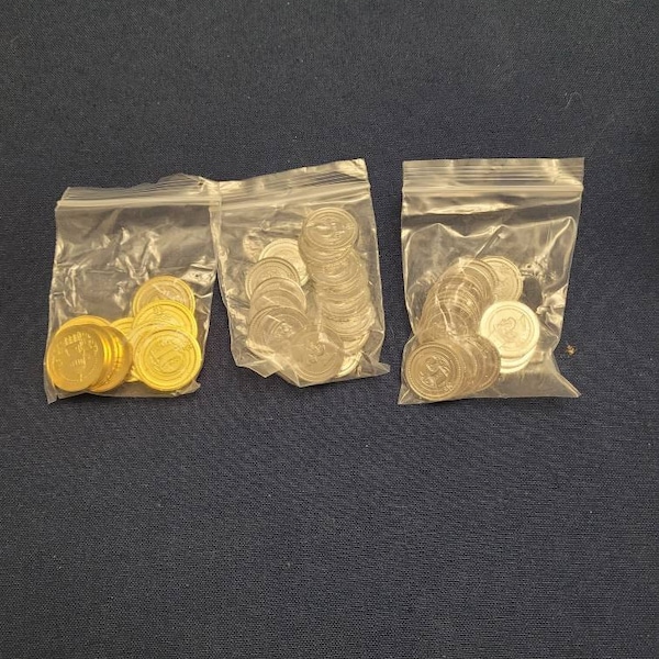 50 Metal Coin Board Game Upgrade Set (industrial Coins) - - Etsy